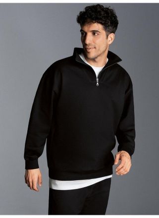 Trigema Sweatshirt TRIGEMA Troyer in bequemer Sweat-Qualit&auml;t