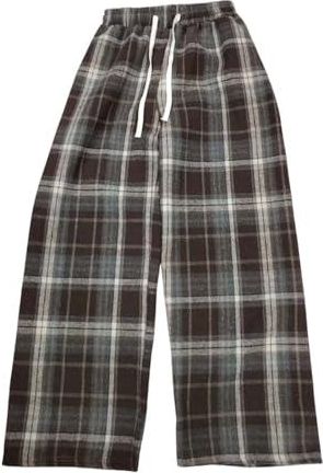 Generic Hanraz Pantalon de pyjama &agrave; carreaux pour femme - Confortable et unisexe - Pantalon de loisirs d&eacute;contract&eacute; - Automne doux - V&ecirc;tement de nuit - Pantalo
