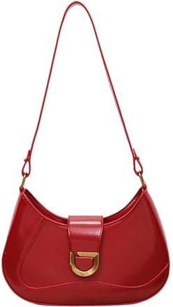 Generic Sac &agrave; Main Femme en Cuir PU Sac Croissant Polyvalent avec Bandouli&egrave;re D&eacute;tachable pour &Eacute;cole Travail et Quotidien