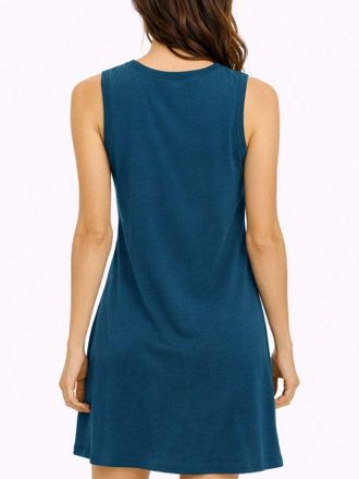 vishes Sommerkleid &Auml;rmelloses Kleid Damen A-Linie Jersey Baumwolle Unifarben Alternative Mode, Boho, Hippie, Ethno, Festival
