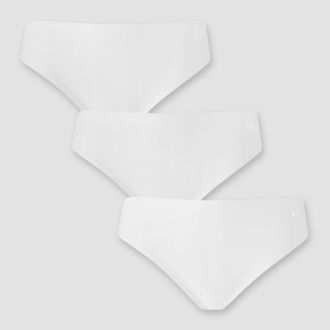 MyProtein Culotte discr&egrave;te de style bikini taille mi-haute MP pour femmes (lot de 3) - Blanc - S