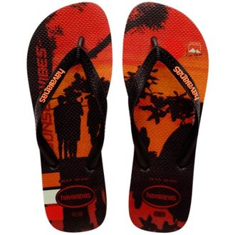 Havaianas Hype, Flip Flop Men, Black Black Begonia Orange, 4.5/5 UK