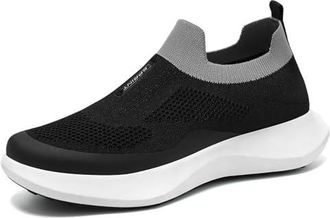 Generic Homme Chaussures de Sport Slip-on en Mesh Respirant Baskets de Course sans Lacets Semelle Souple Confortable L&eacute;g&egrave;res Orthop&eacute;diques Sneakers Fitness Jo