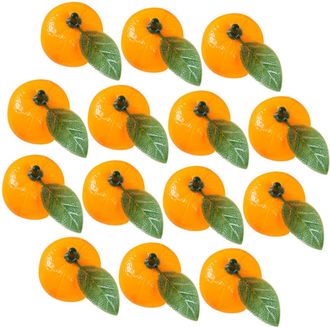 Cabilock 50st&uuml;cke Mini K&uuml;nstliche Mandarinen Mit Bl&auml;ttern Realistische Deko Fr&uuml;chte Vielseitige Fotorequisiten Und Home Dekoration Kinderlernspielzeuge Und Par