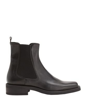 8 by YOOX LEATHER SQUARE TOE ANKLE BOOTS