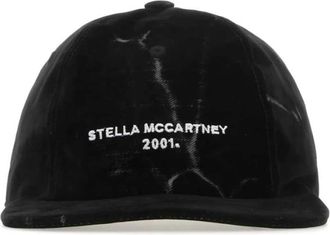 Stella McCartney Femme, Accessoires, Noir, Taille: 58 CM Casquette de baseball en velours