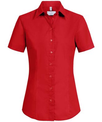 Greiff Größe 50 Corporate Wear Basic Damen Bluse Halbarm Regular Fit Rot Modell 6516