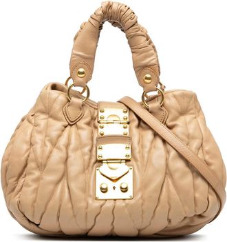 Miu Miu Hobo Bags - Matelasse Nappa Coffer Satchel - Gr. unisize - in Braun - f&uuml;r Damen