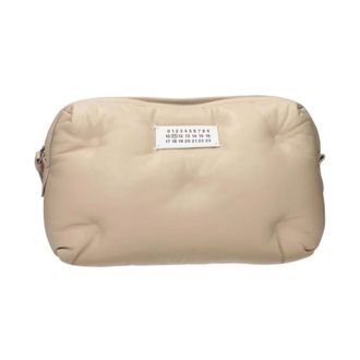 Maison Margiela Femme, Sacs, Beige, Taille: ONE Size Pochette en cuir