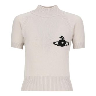 Vivienne Westwood Hochgeschlossener Pullover aus Wolle - - Knitwear - Damen - Beige - M