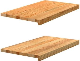 vidaXL Vidaxl - Appuis de fen&ecirc;tre 2 pcs marron clair bois de ch&ecirc;ne massif