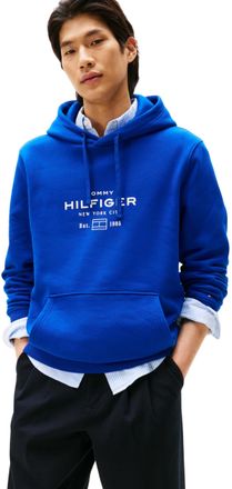 Tommy Hilfiger Herren Hoodie Oval Graphic mit Logo, Blau (Wedge Blue), XXL