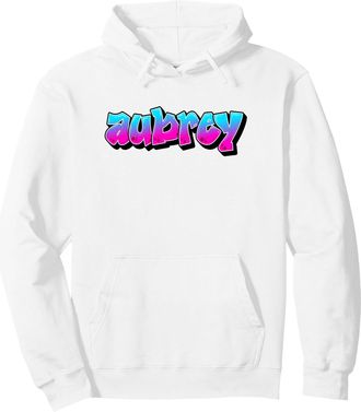 BDAZ Aubrey Graffiti Personalisierter Name Blau Rosa Frauen M&auml;dchen Pullover Hoodie