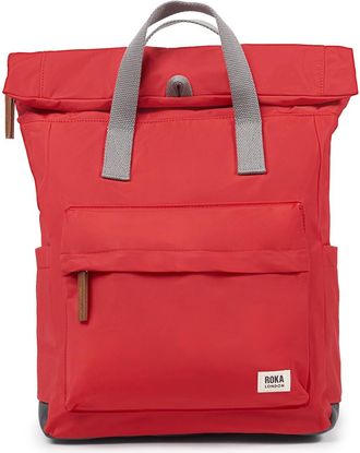 Roka London Canfield B - Mochila mediana de nailon sostenible, Aceite de chile, M