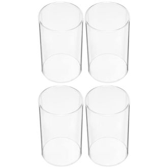 Garneck Glaszylinder ohne Boden 6cm Durchmesser Windlichtglas Drinnen Drau&szlig;en Transparente Kerzenhalter 4 St&uuml;cke 15x6x6cm Glas Windlicht Ersatzzylinder Party 