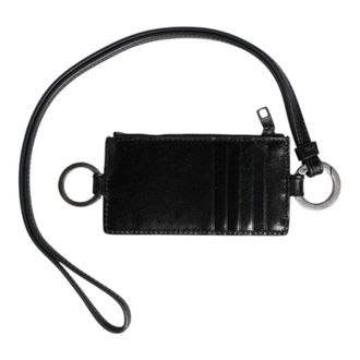 Dolce & Gabbana Schwarzes Leder Kartenetui mit Logo-Pr&auml;gung - - Accessories - Damen - Schwarzk - ONE SIZE