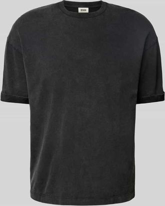 Drykorn T-Shirt mit geripptem Rundhalsausschnitt Modell NOLIEN