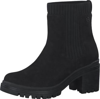 s.Oliver Damen Chelsea Boots zum Reinschl&uuml;pfen mit Absatz, Schwarz (Black), 38 EU