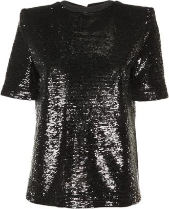 The Attico haut &agrave; ornements de sequins - Noir