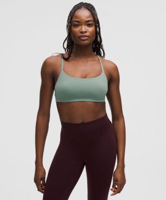 lululemon Soutien-gorge dos nageur Wunder Train &agrave; multiples bretelles Maintien l&eacute;ger, bonnets C et D pour Femmes - Blue/Pastel - Taille 12