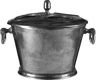 Premier Housewares Rustic Antique Silver 4 Bottle Wine Cooler