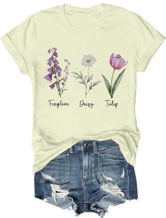 Generic Floral Fdt T-shirt Tango Confortable Doux Respirant Fdt Col Rond T-shirt Imprimé Fleurs T-shirts Floral Fdt T-shirt Tango Chemises Fdt Fdt T-shirt Fdt