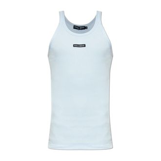 Dolce & Gabbana Geripptes- &auml;rmelloses Top - - Tops - Herren - Blau - XL