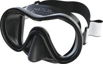 Seac Sunrise, Einteilige Tauch- und Schnorchelmaske aus gehärtetem Glas mit 3D-Schnalle, mit Kopfstück aus Textil oder Silikon