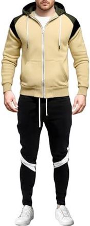 Generic Surv&ecirc;tement de sport pour homme 2026 Surv&ecirc;tement de sport pour homme Surv&ecirc;tement d&eacute;contract&eacute; athl&eacute;tique 2 pi&egrave;ces Ensemble de sweatshirts et pantalons 