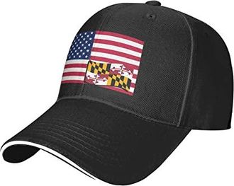 Generic Pare-Soleil Casquette Drapeau Am&eacute;ricain Et du Maryland Respirante Sun Protection Casquettes L&eacute;ger Sunhat pour Entra&icirc;nements Sports Les Saisons