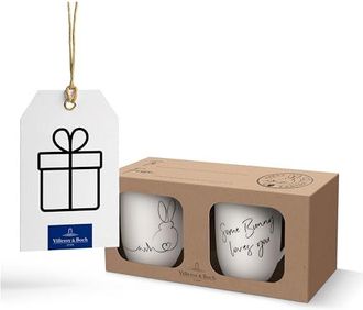Villeroy & Boch Statement Oster Set Hase 2 Teilig, Tassen Ostern Hase, Ostertassen Set, Becher Ostern, Osterbecher, Kaffeebecher, Hei&szlig;getr&auml;nkebecher, Dekoration, Prem