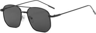 Generic Lunettes De Soleil En Métal For Hommes Et Femmes, Idéales For Les Vacances, Le Sport Ou Fêtes(Black)