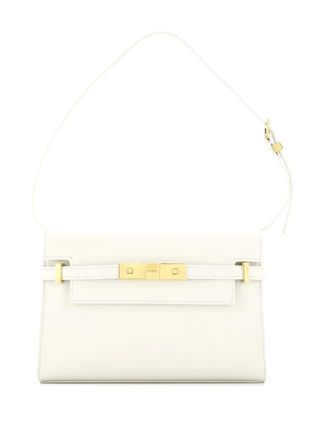 Saint Laurent Manhattan Leather Small shoulder bag - Tons neutres