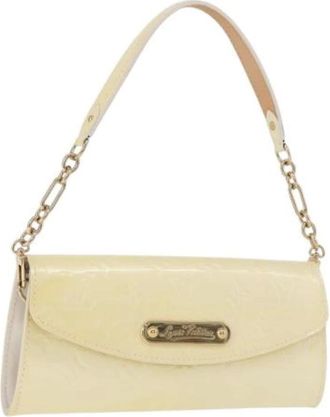 Louis Vuitton Sac bandouli&egrave;re en cuir verni Pre-owned - Femme - Pre-owned - Beige - Taille: ONE Size