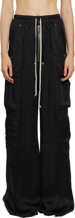 Rick Owens Tower Cargobelas in Washed Charmeuse