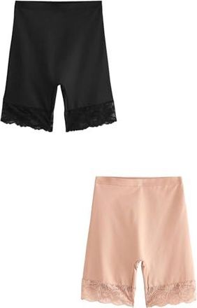 Next Femme Shorty Gainant avec Dentelle sur larrière, Lot de 2 Noir/Praline Nude 48