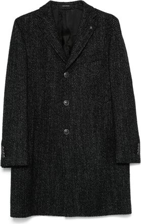 Tagliatore Mantel mit Fischgrätenmuster - Grau