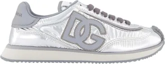 Dolce & Gabbana Low-Top Sneaker - Dames Cushion Sneaker Metallic - Gr. 37 (EU) - in Gunmetal - für Damen