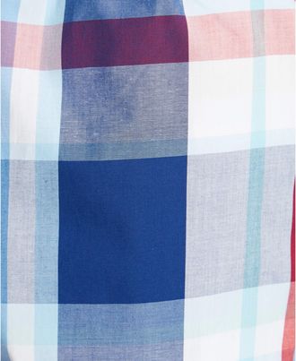 Nautica Schlafanzughose für Herren, weich, gewebt, 100% Baumwolle, elastischer Bund, rot/blau, X-Large