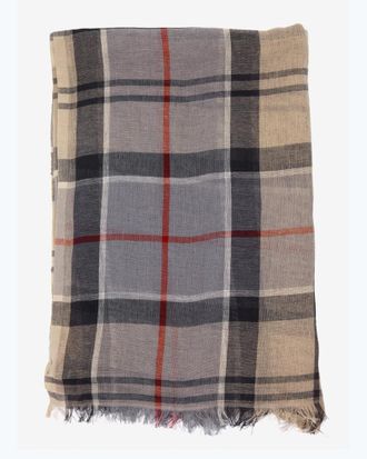 Barbour Leichter Schal in Tartan-Muster mit Leinenanteil in