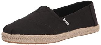 Toms Alpargata Mocassins Plats Classiques en Corde pour Femme, Noir Total, 38.5 EU