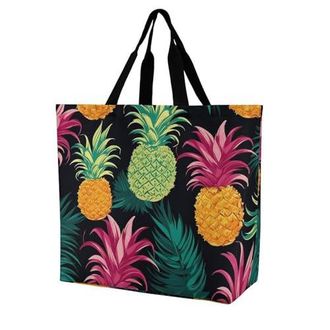 Generic Ananas Tropical Sac A Main Femme Pliable Tote Bag D&eacute;contract&eacute; Sac Fourre Tout Pour Travail Shopping Voyage