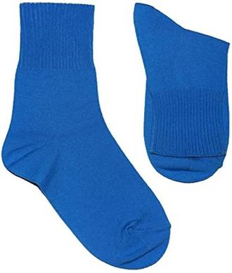 Weri Spezials Weri Spécials Chaussettes de santé pour femme en 20 couleurs modernes unies avec bord doux sans caoutchouc en coton - Bleu - 39-42