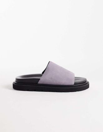 WALK LONDON Walk London - Holly - Slider aus Wildleder in Lila