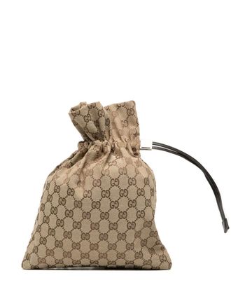 Gucci 2000-2015 GG Canvas Drawstring pouch - Marron