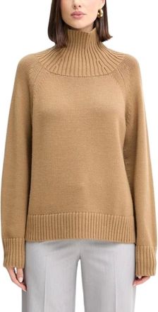 Michael Kors Femme, Pulls, Beige, Taille: 40 FR Wool Turtleneck Sweater