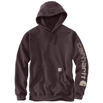 Carhartt Work in Progress Loose Fit Midweight Logo Sleeve Graphic Sweatshirt Maillot de survêtement, Sépia foncé, XXL Homme