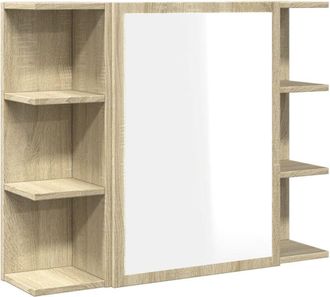 vidaXL Bad-Spiegelschrank Sonoma-Eiche 80x20,5x64 cm Holzwerkstoff Vidaxl