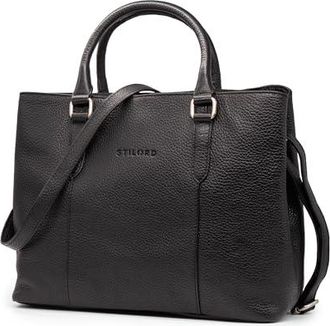 STILORD Lexa Grand sac à main en cuir Femme Vintage Sac à bandoulière Shopper Messenger Sac en cuir Bureau Sac à anses Cuir véritable, Couleur:noir