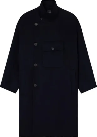 Emporio Armani manteau à boutonnière croisée - Bleu